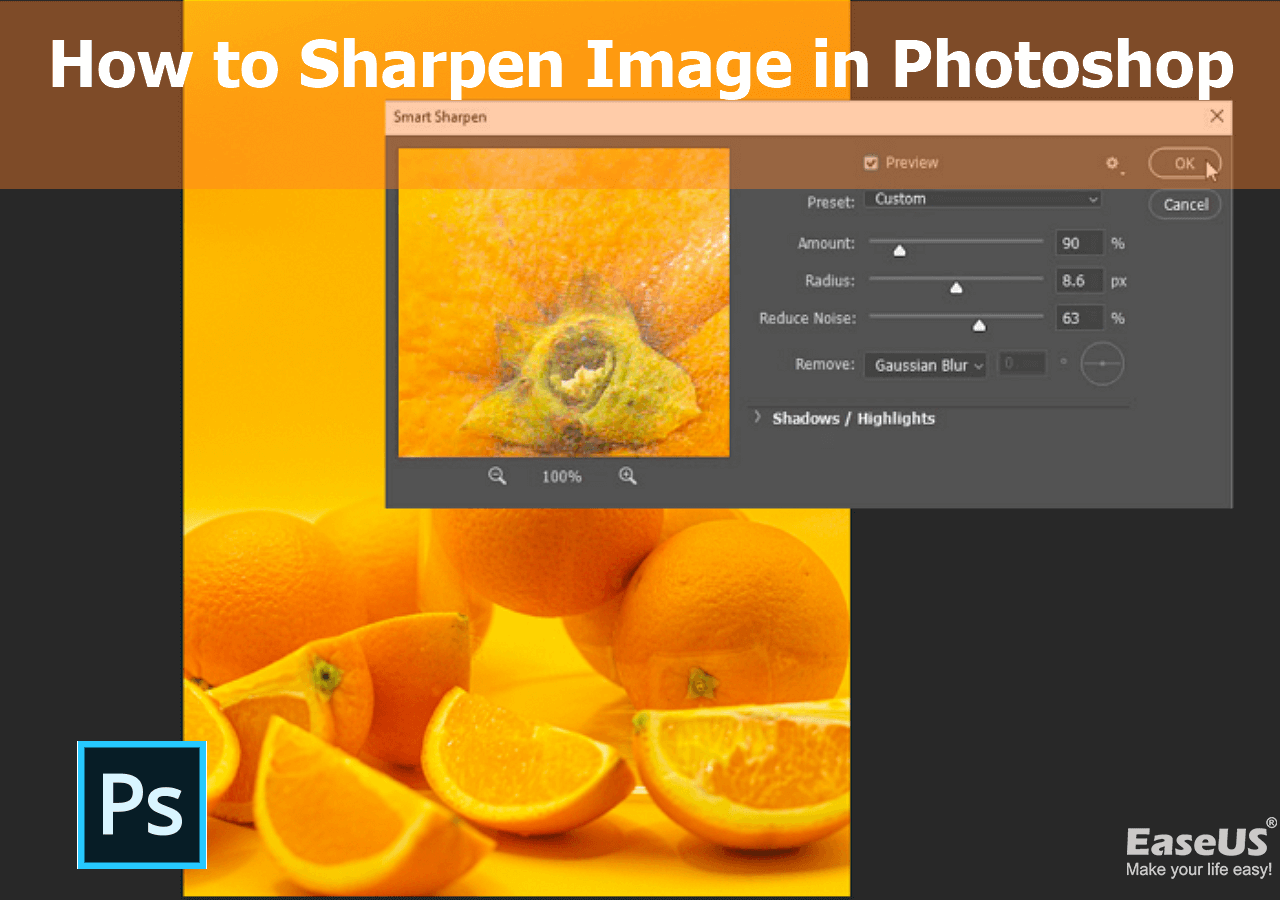 How to Sharpen Image in Photoshop [4 Quick Methods]